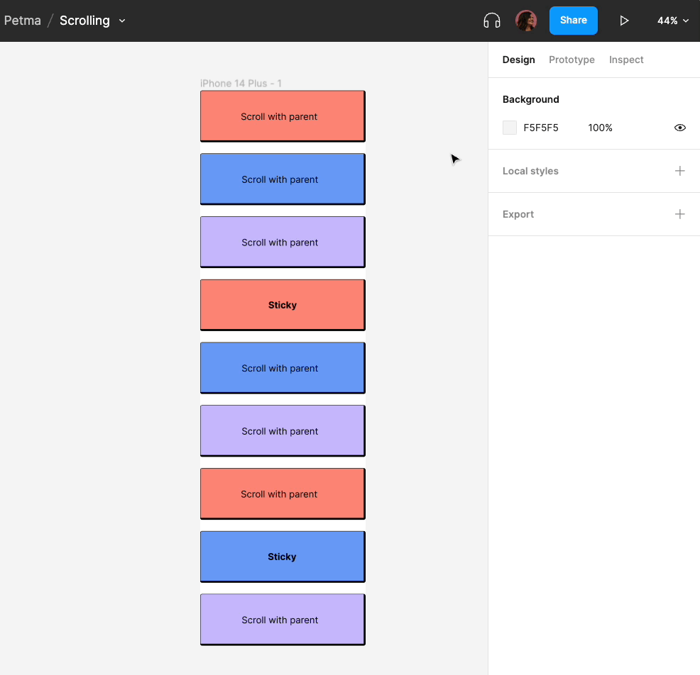 Prototype Scroll And Overflow Behavior Figma Learn Help Center