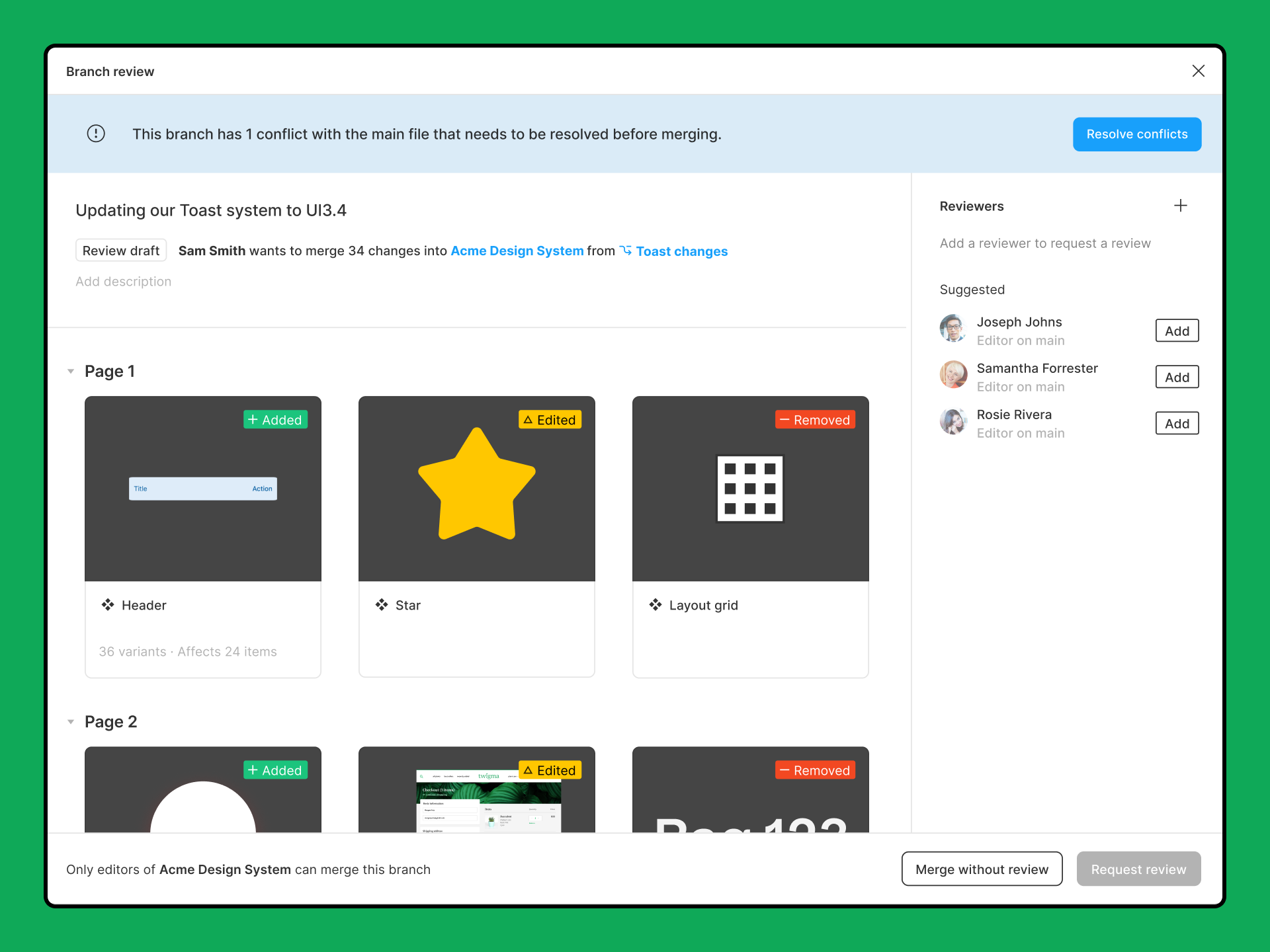 Merge branch into main file – Figma Learn - Help Center