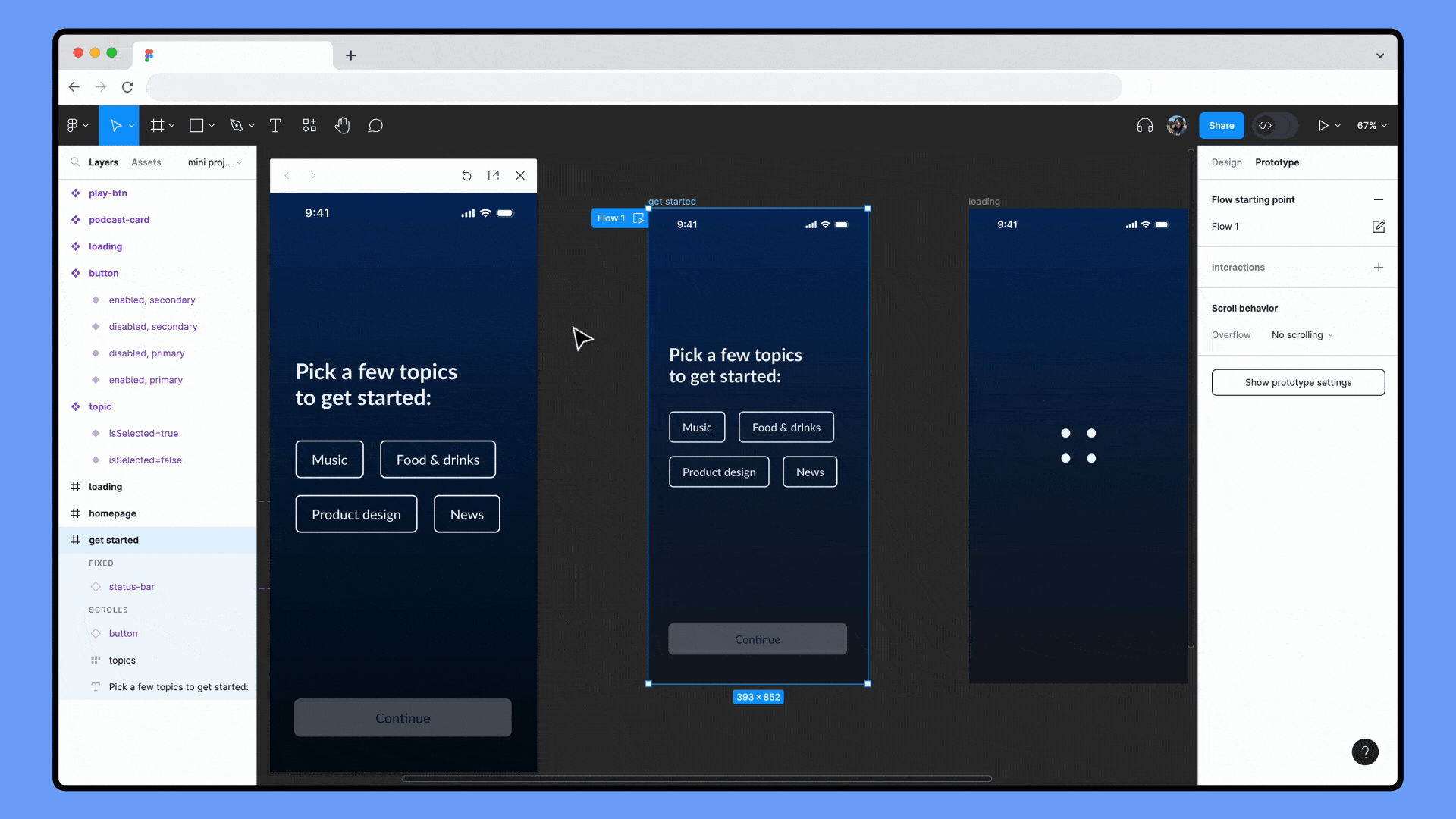 Create An Onboarding Flow With Advanced Prototyping Figma Learn Help Center
