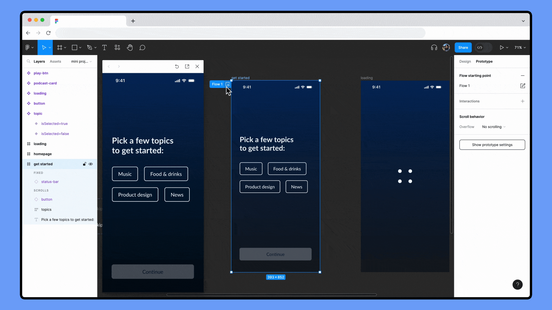 Create an onboarding flow with advanced prototyping – Figma Learn - Help Center