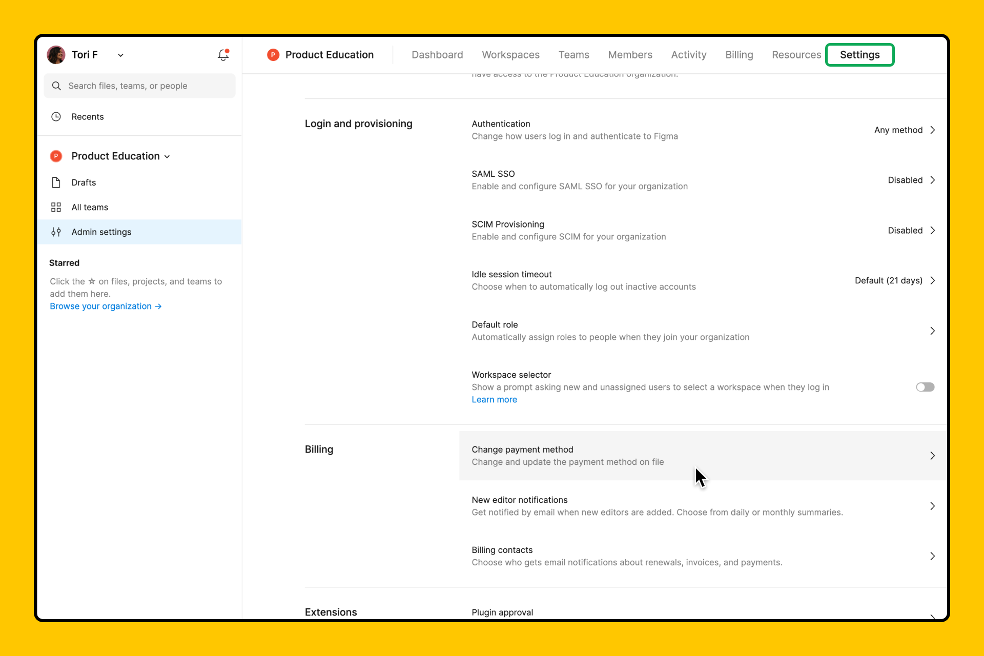Update payment and invoice details – Figma Learn - Help Center