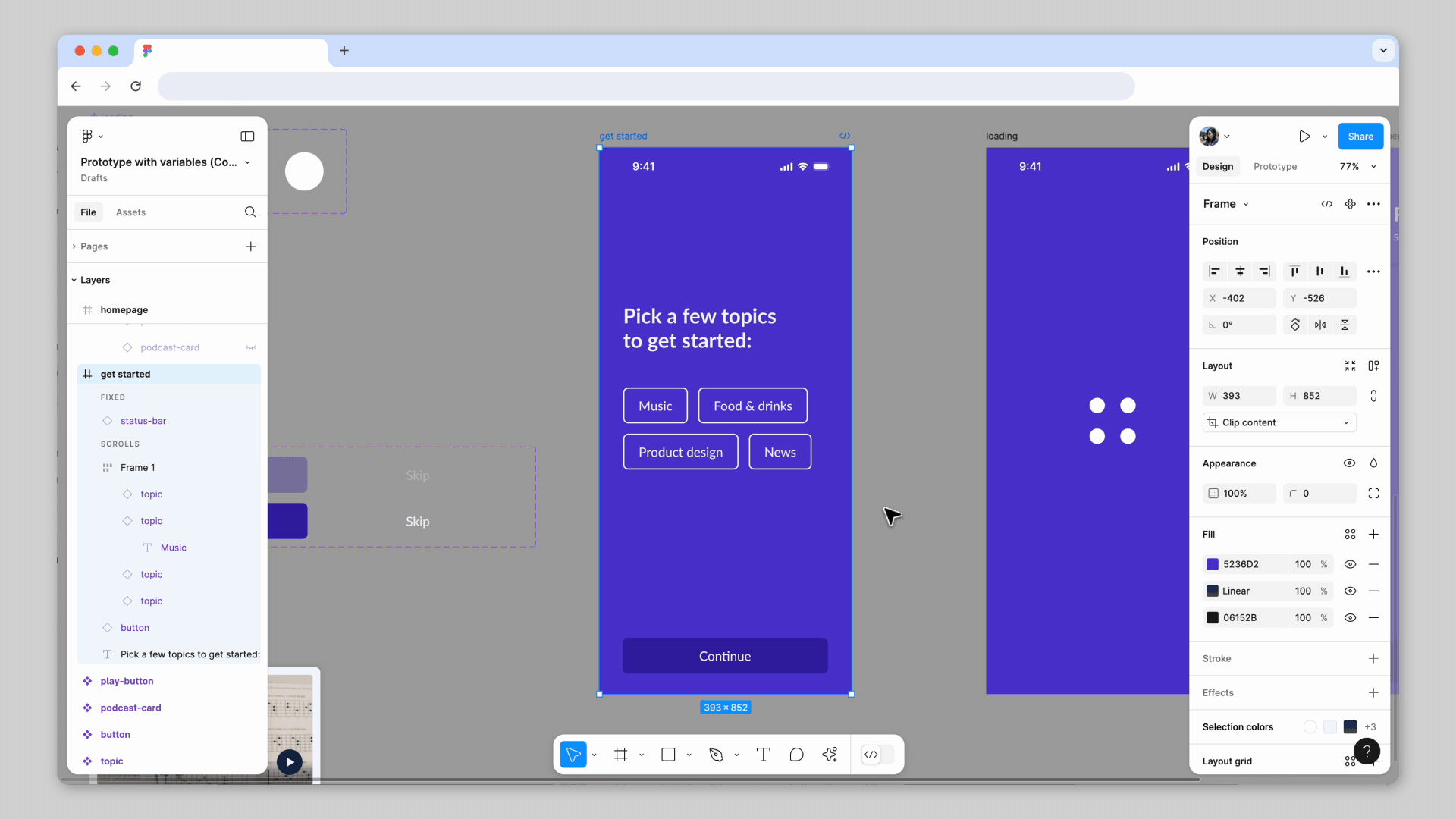 Create An Onboarding Flow With Advanced Prototyping Figma Learn Help Center