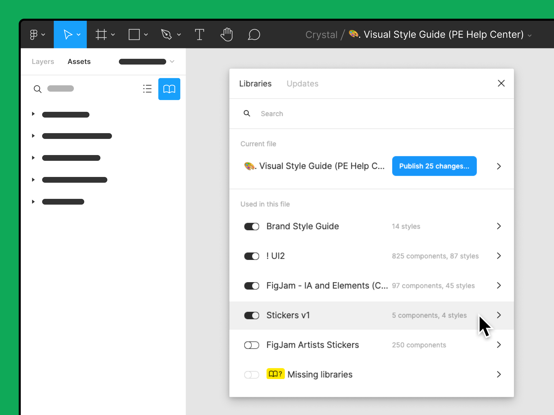Swap Style And Component libraries Figma Learn Help Center