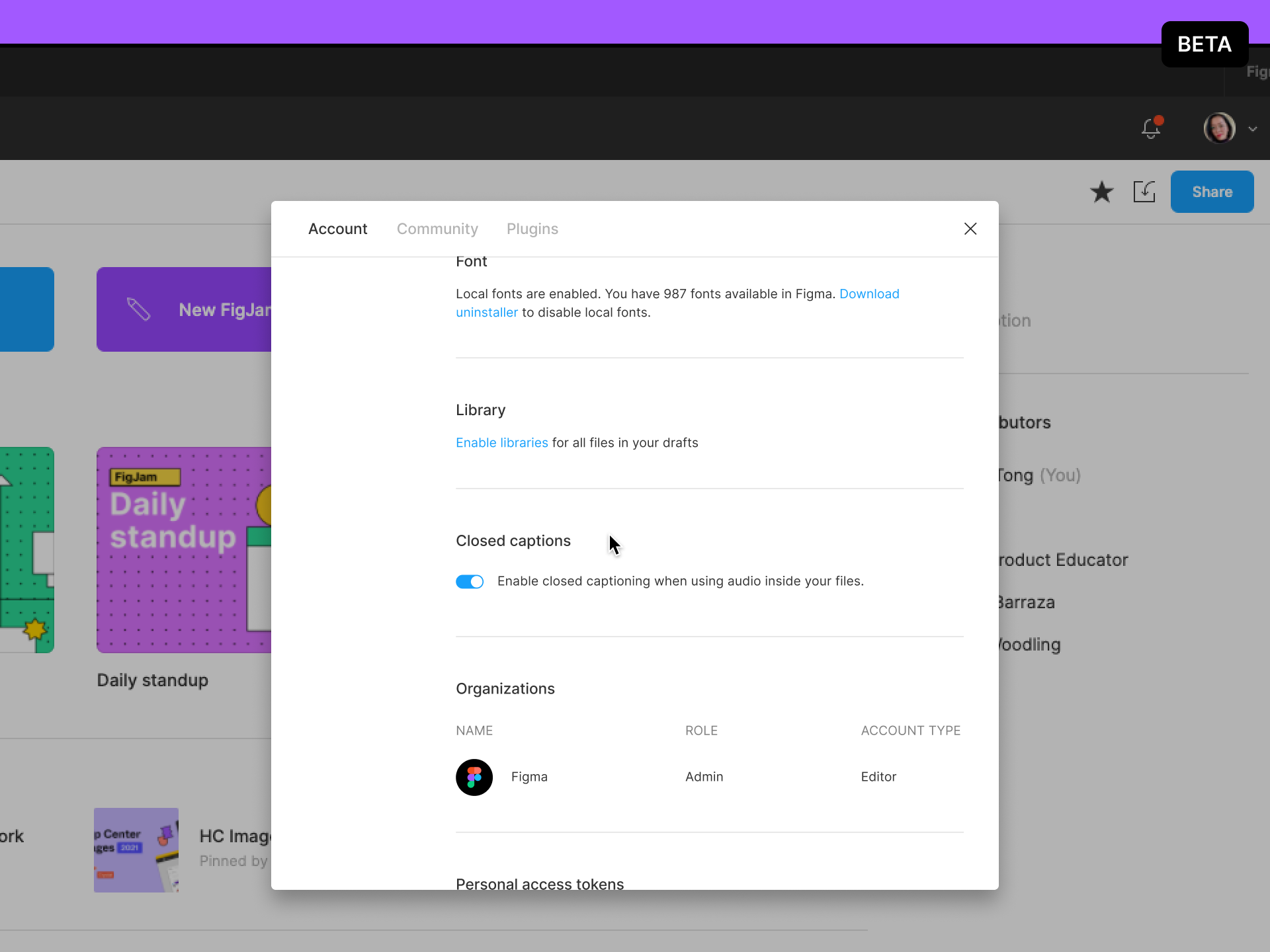 Use closed captioning for audio – Figma Learn - Help Center