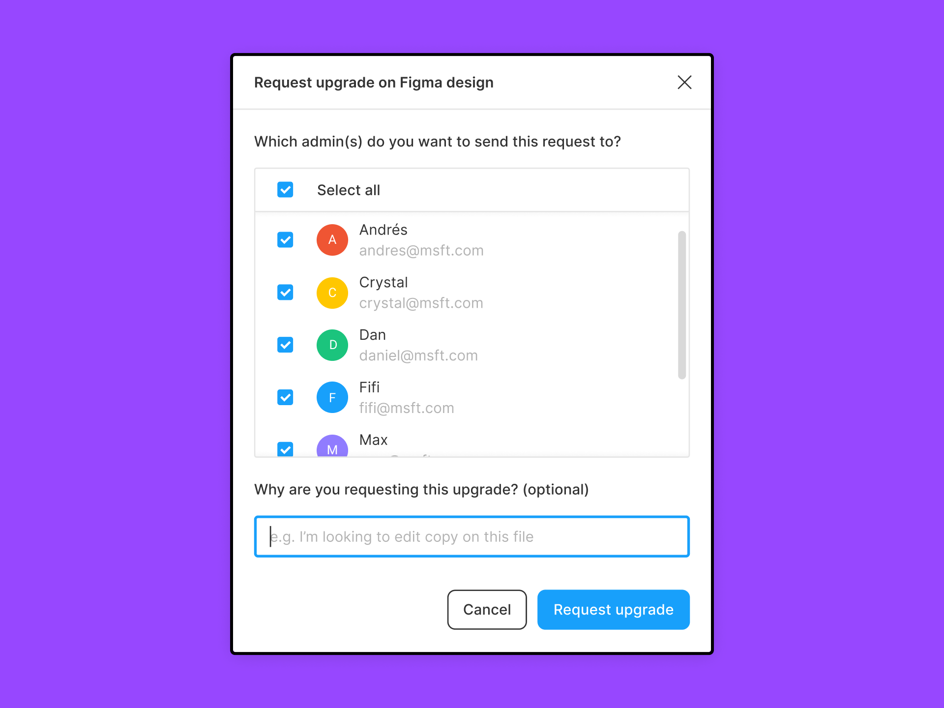 Request an upgrade to a paid seat – Figma Learn - Help Center